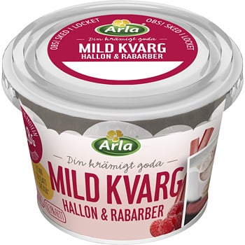 Mild kvarg hallon rabarber (Arla) - Så många kalorier innehåller en ...