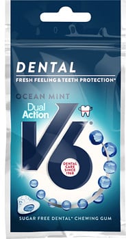 Tuggummi Dental dual action Ocean mint (V6) - Så många kalorier ...